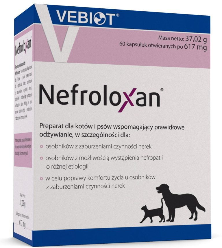 VEBIOT Nefroloxan 60 tabletek Wsparcie nerek dla psa i kota
